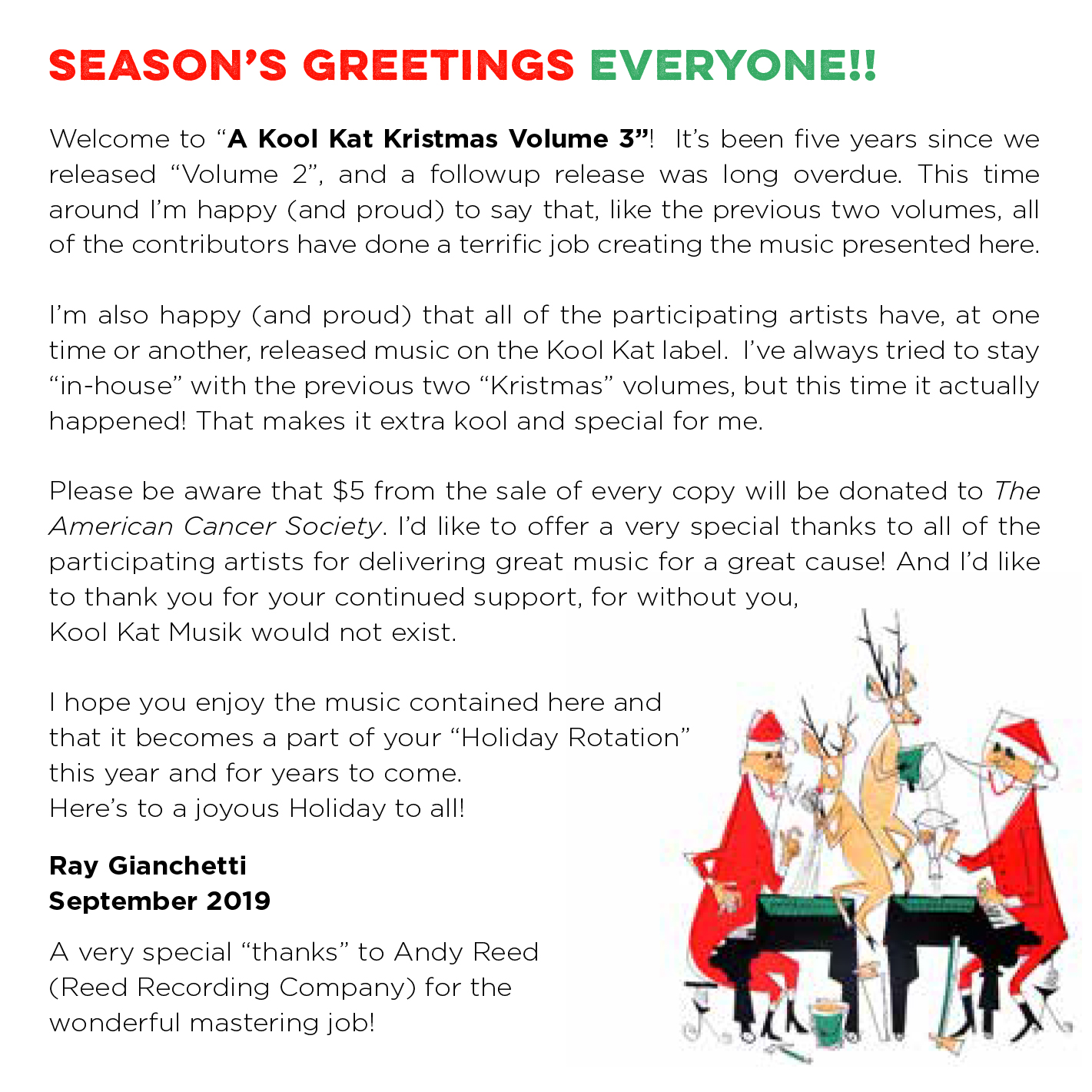 A Kool Kat Kristmas Vol. 3 – There Once Was A Note